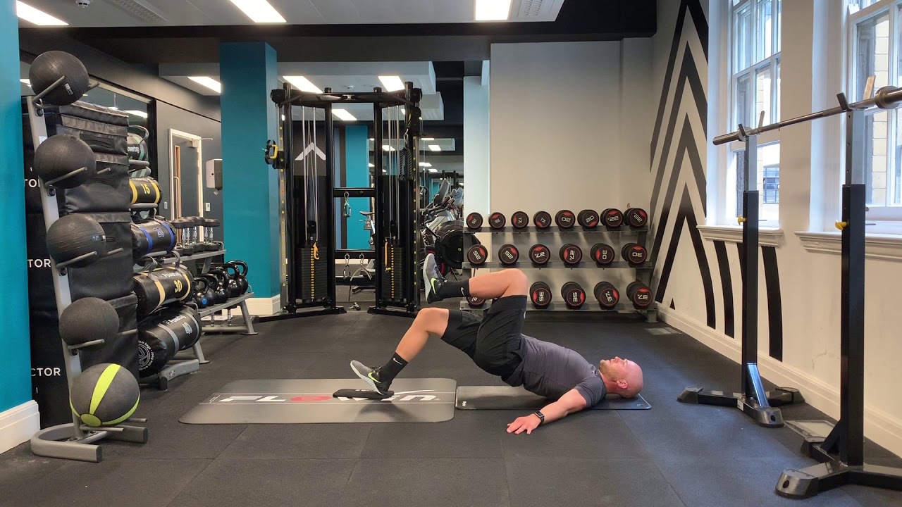 Single Leg Eccentric Hamstring Sliders - YouTube