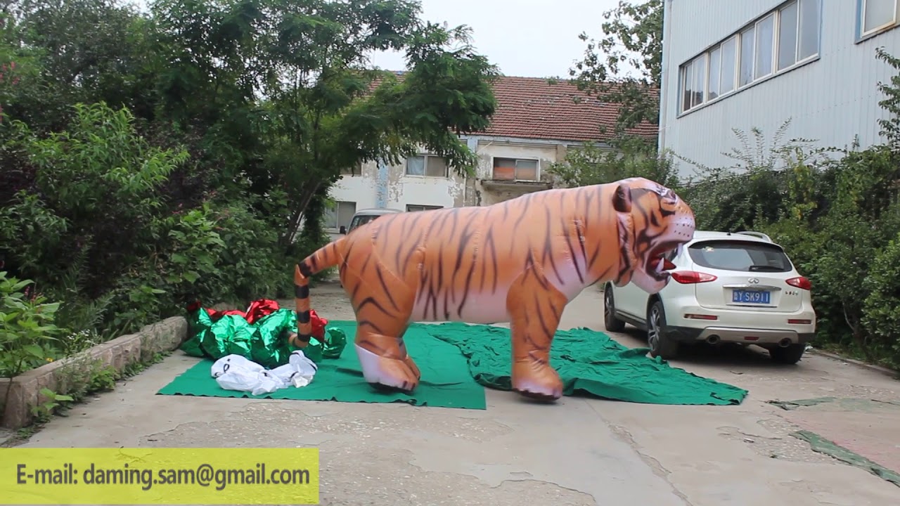inflatable costumes,inflatable tiger suit,inflatable mascots - YouTube