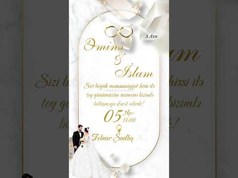 Online Video Dəvətnamə / Digital Video Invitaion / Davetiye / онлайн приглашение