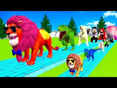 Paint Animals Adventure Cow To Bison Transformation | Cartoon Animal ...