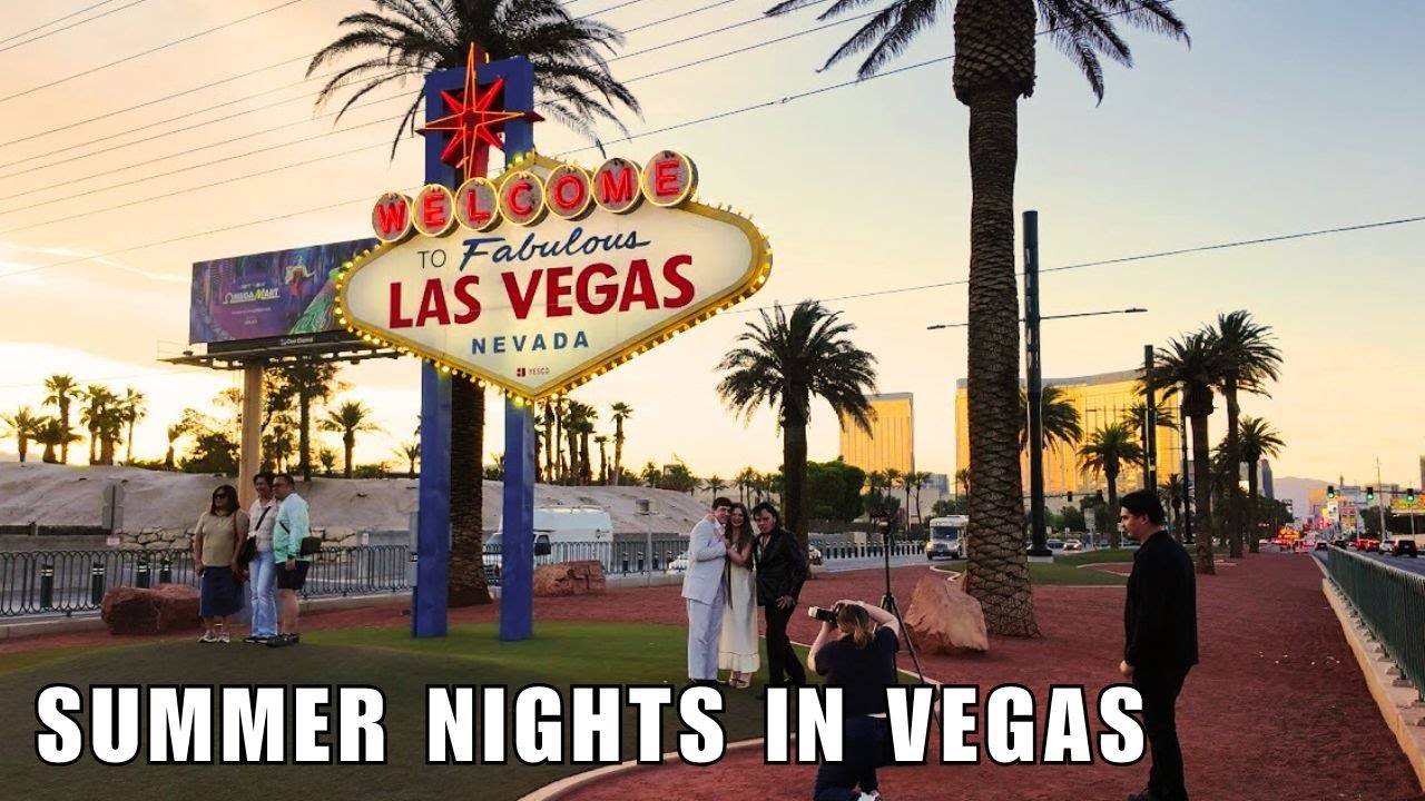 Walking The Las Vegas Strip On A Hot Summer Night in June 2025 - YouTube