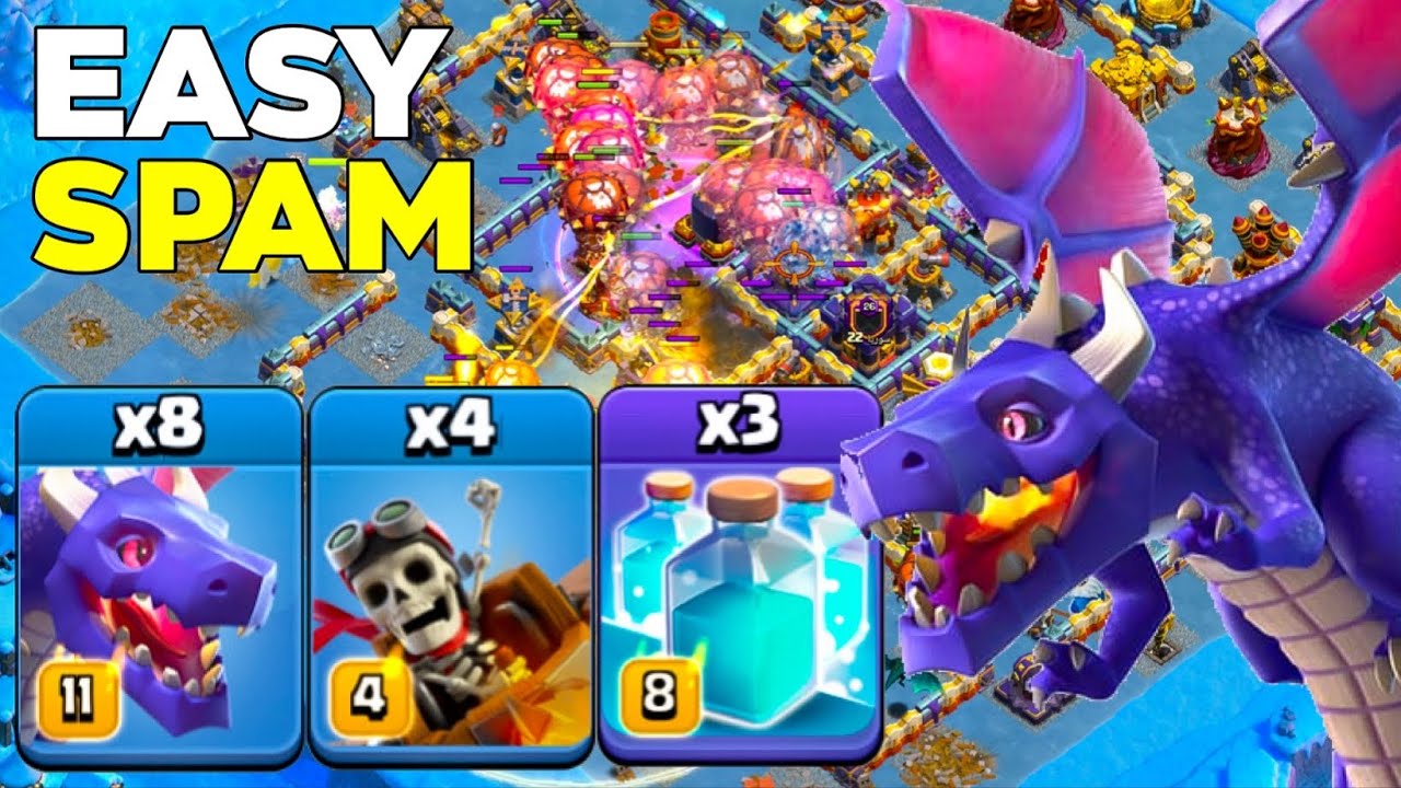 Easy and Simple: TH16 Dragon + Dragon Rider Hydra Wrecking Legend League Attacks! Clash of Clans ...