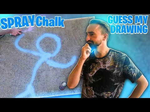 SPRAY CHALK EXISTS!? GUESS MY DRAWING CHALLENGE W/ SABRE AND TEWTIY ...