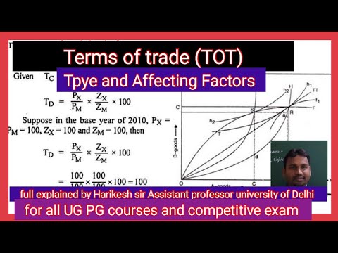 Terms of Trade (व्यापार की शर्तें ) type of TOT || factors of affecting ...