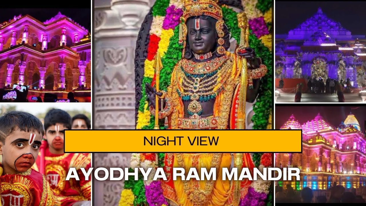 Beautiful night view Ayodhya ram mandir || Ayodhya || - YouTube