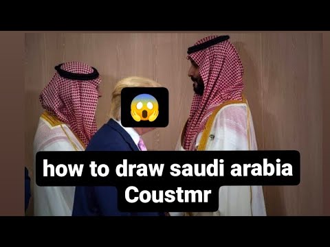 how to draw saudi arabia Coustmr | Art by baba ke princess - YouTube