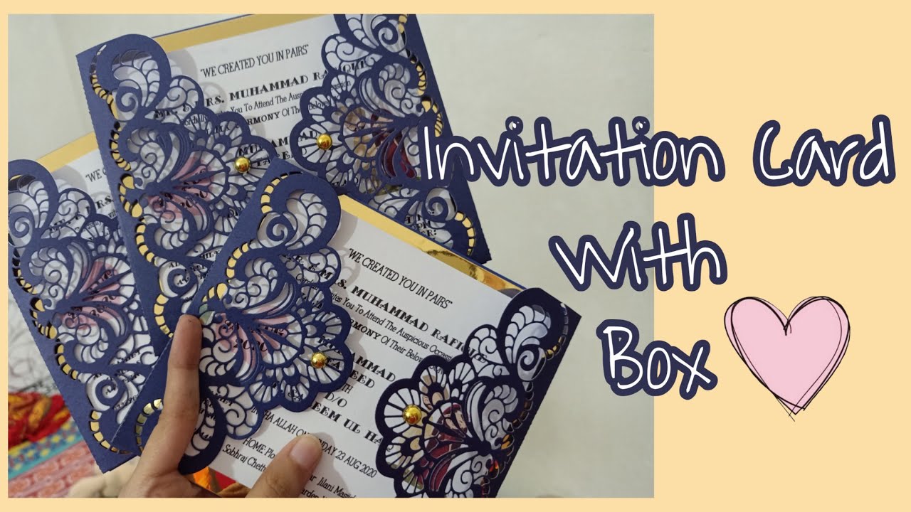 Invitation Card With Box | Made On Demand | Wedding Card Ideas - YouTube