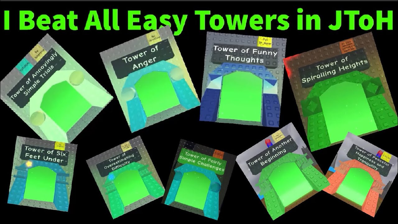 I Beat All Easy Towers in JToH - YouTube