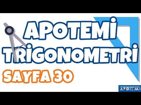 Apotemi Trigonometri Sayfa 30 Çözümleri - APOTEMİ YAYINLARI