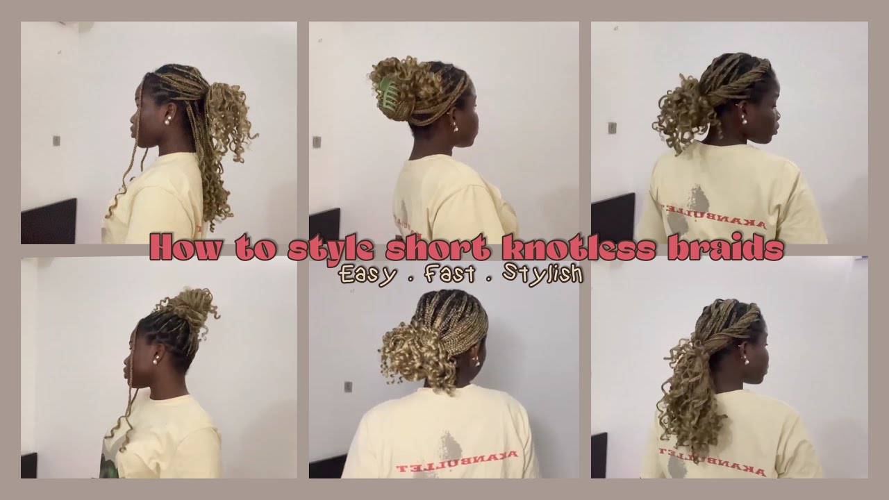 How to style short braids + using claw clips + 8 easy styles + trendy ...