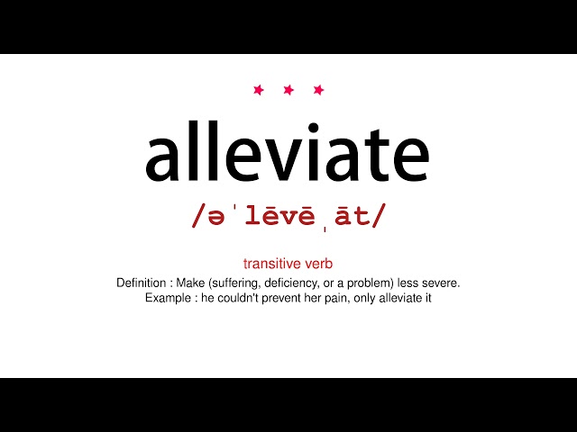 Alleviate Definition