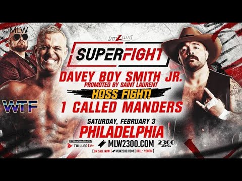 Davey Boy Smith Jr. vs 1 Called Manders / Hoss Fight / MLW SuperFight 2024 / WWE 2K23 - YouTube