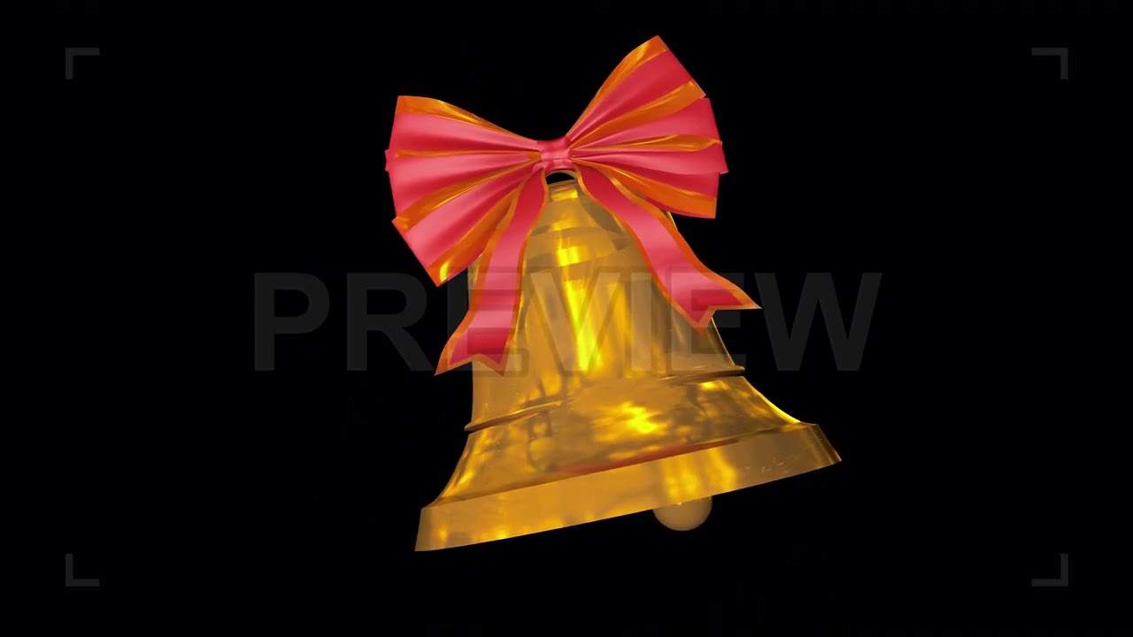 Christmas Bell On Alpha Loop | Stock Motion Graphics - Motion Array ...