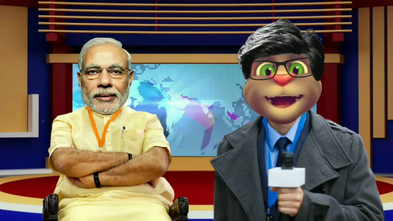 HDvd9 co tom interview modi ji comedy talking tom modi funny video ...
