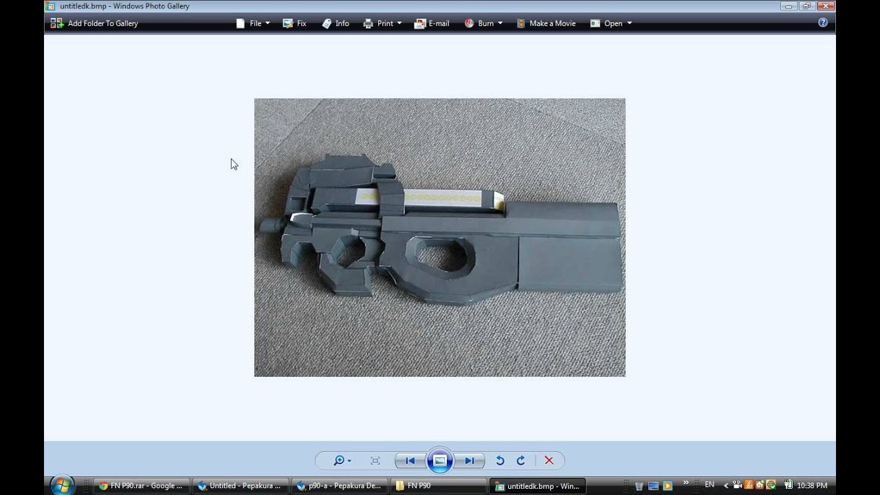 pepakura p90 - YouTube