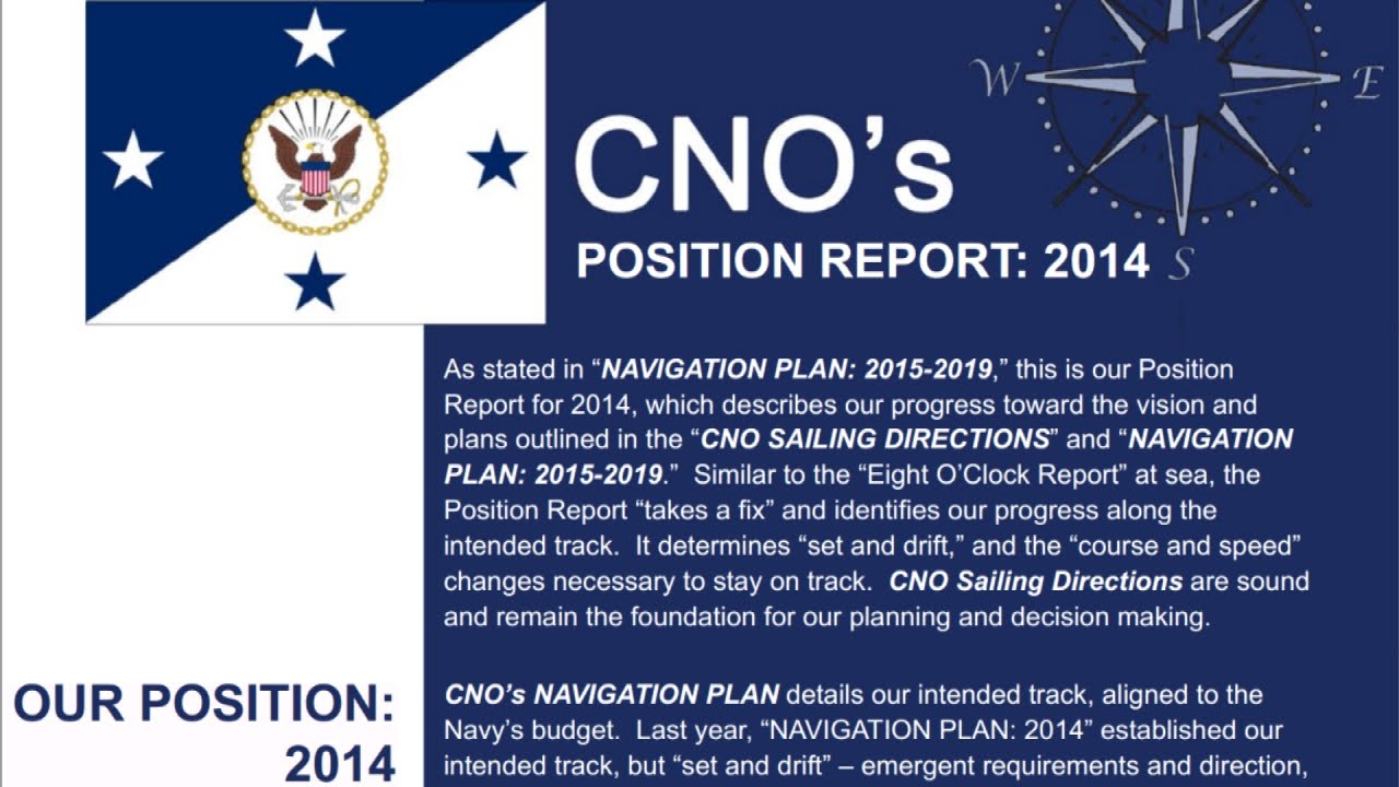 CNO Releases His 2014 Position Report - YouTube