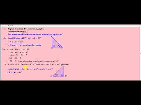Trignometry 10th standard( video 14) trigonometric ratios of ...