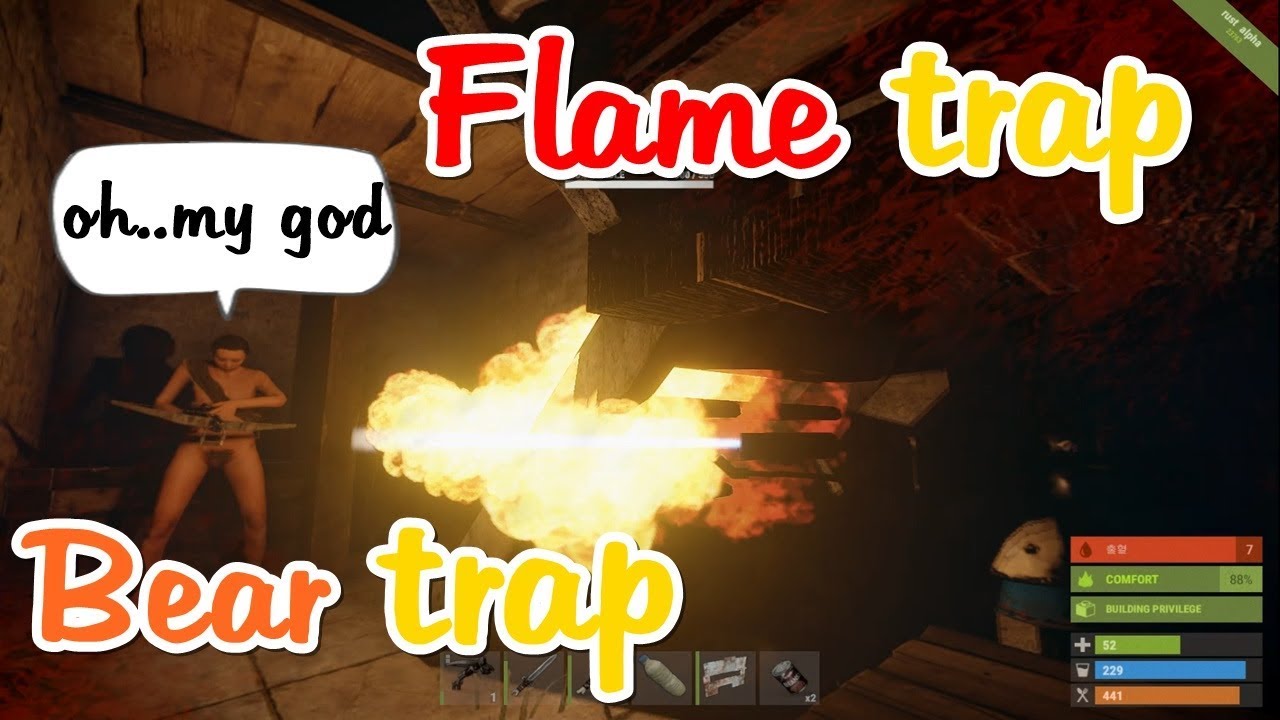 노예상인 : 러스트 솔로(rust solo) #16 - Flame trap & Bear trap - YouTube