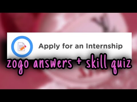 zogo answers | apply for an internship 📝 | jessy xoxo - YouTube