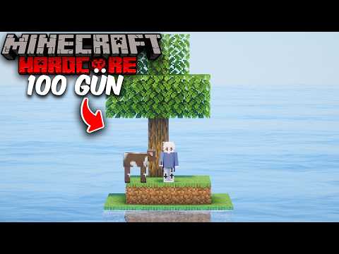 Minecraft Hardcore'da ISSIZ ADA'da 100 Gün Hayatta Kalmak! (Tüm HİKAYE!)