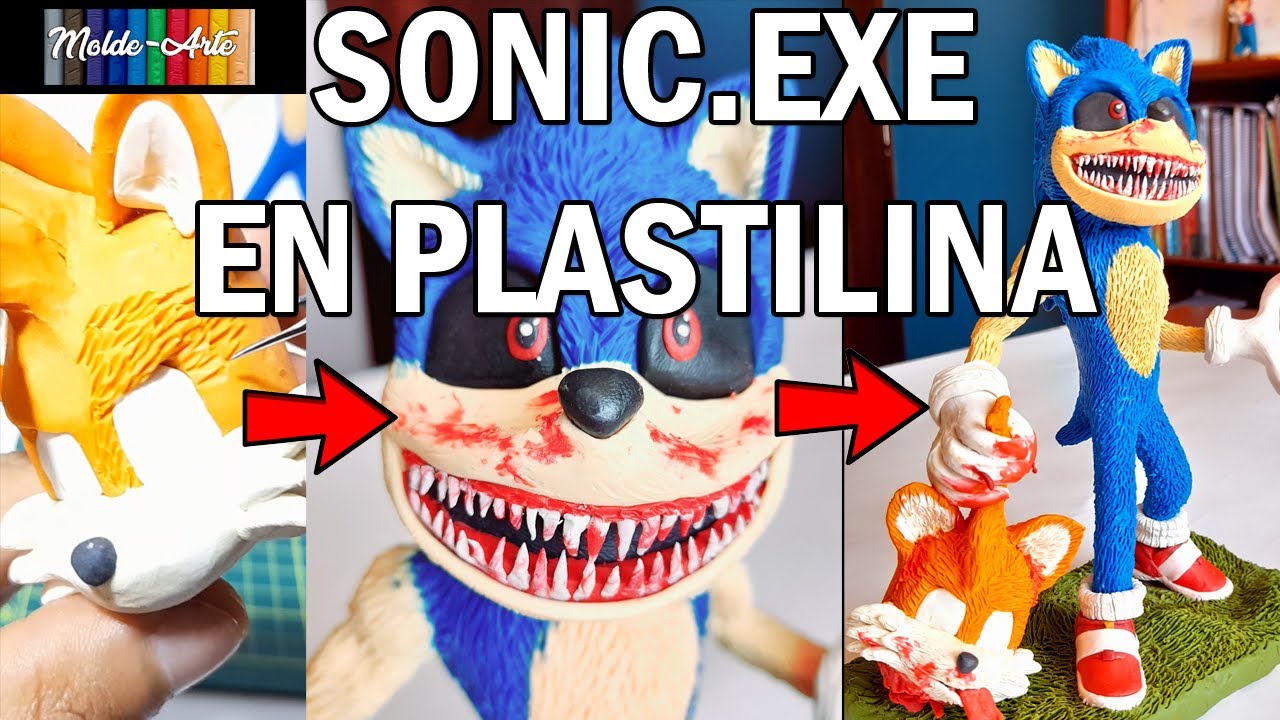 COMO HACER A SONIC.EXE EN PLASTILINA | Making Sonic.exe full clay - YouTube