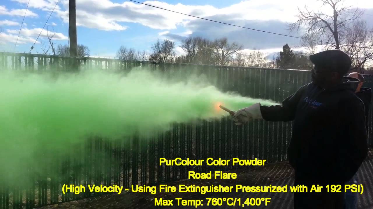 PurColour Color Powder Road Flare Demonstrations (low/High Velocity ...