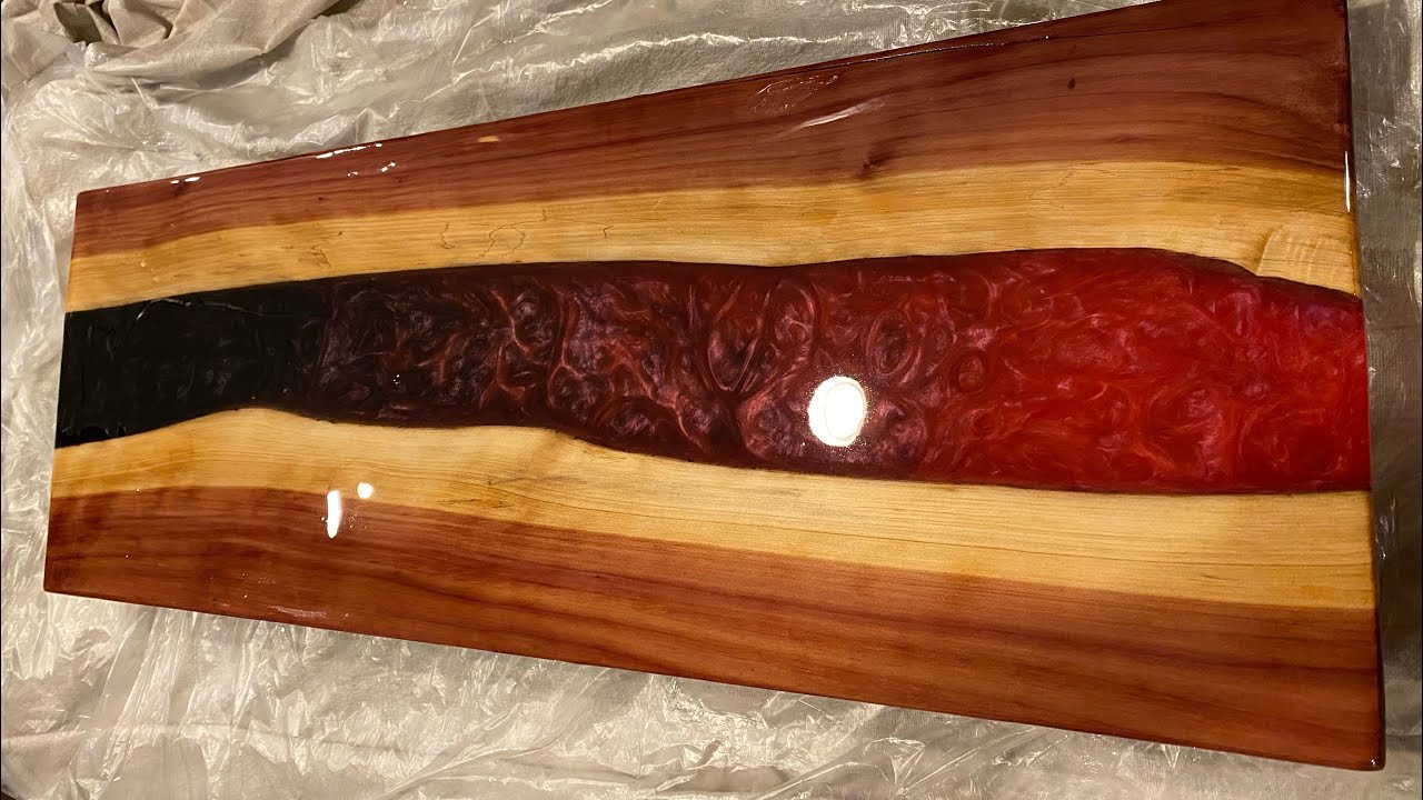 Eastern Red Cedar Epoxy Resin River Table - YouTube