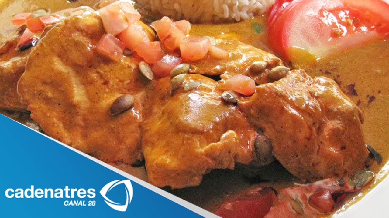 Receta para preparar pollo al grill con mole de calabaza. Receta con ...