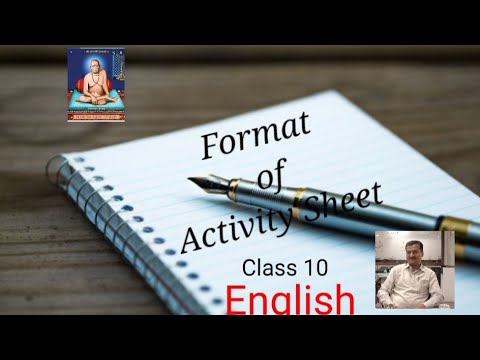 Format of Activity Sheet|Class 10|English - YouTube