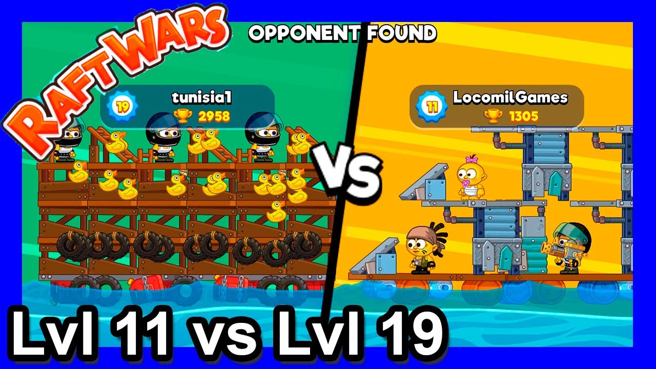 How to Win Raft Wars Multiplayer - Lvl11 vs Lvl19 - poki.com - YouTube