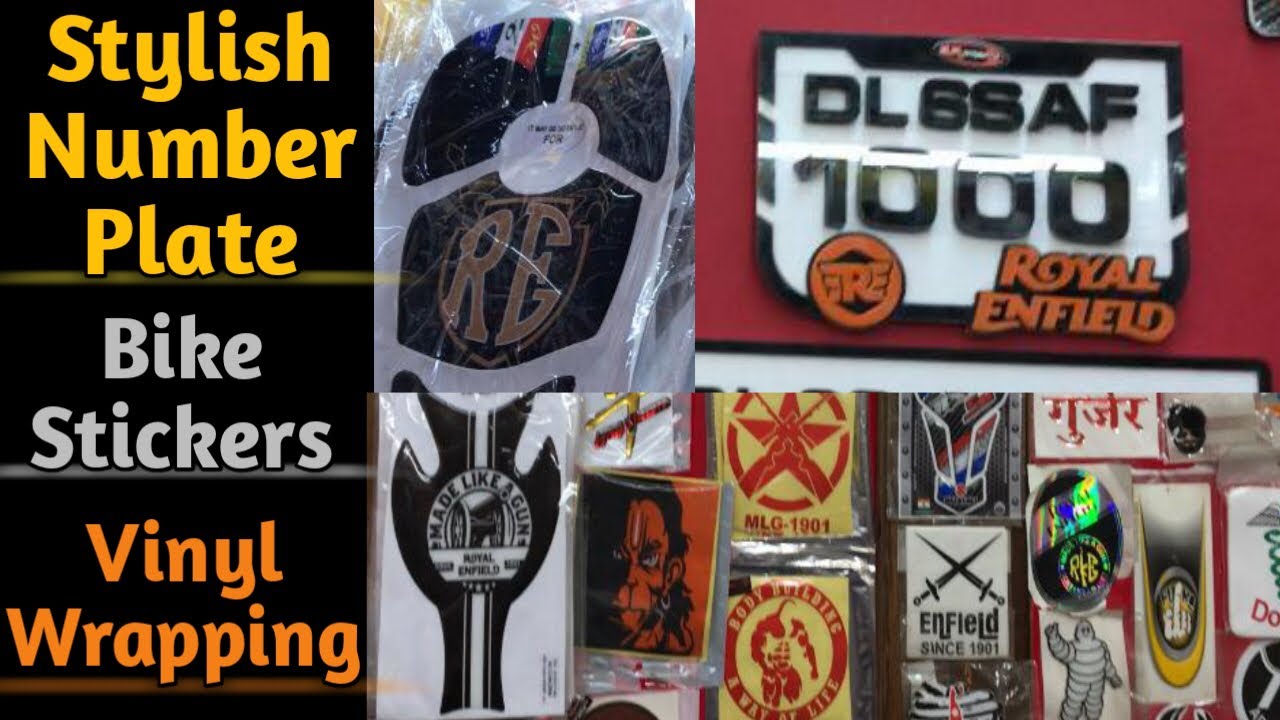 STYLISH NUMBER PLATE FOR BIKES & CARS | BIKE STICKERS | VINYL WRAPPING ...