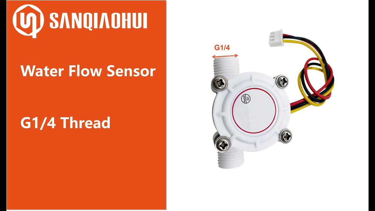 SANQIAOHUI POM G1/4 0-6L/min 24VDC water flow sensor - YouTube