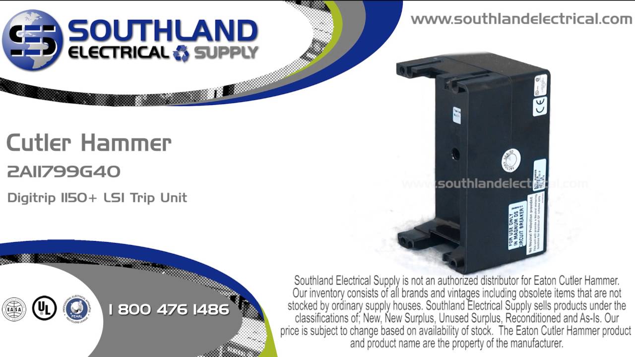 Eaton, Cutler Hammer, 2A11799G40, Digitrip 1150+, LSI, Trip Unit, MDS ...