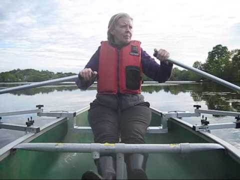Betty rowing adjustable rowing outriggers 2 - YouTube