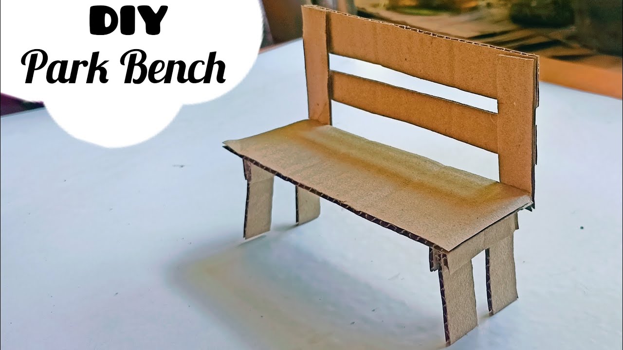 How to make park bench from cardboard| Cardboard craft| Best out of ...