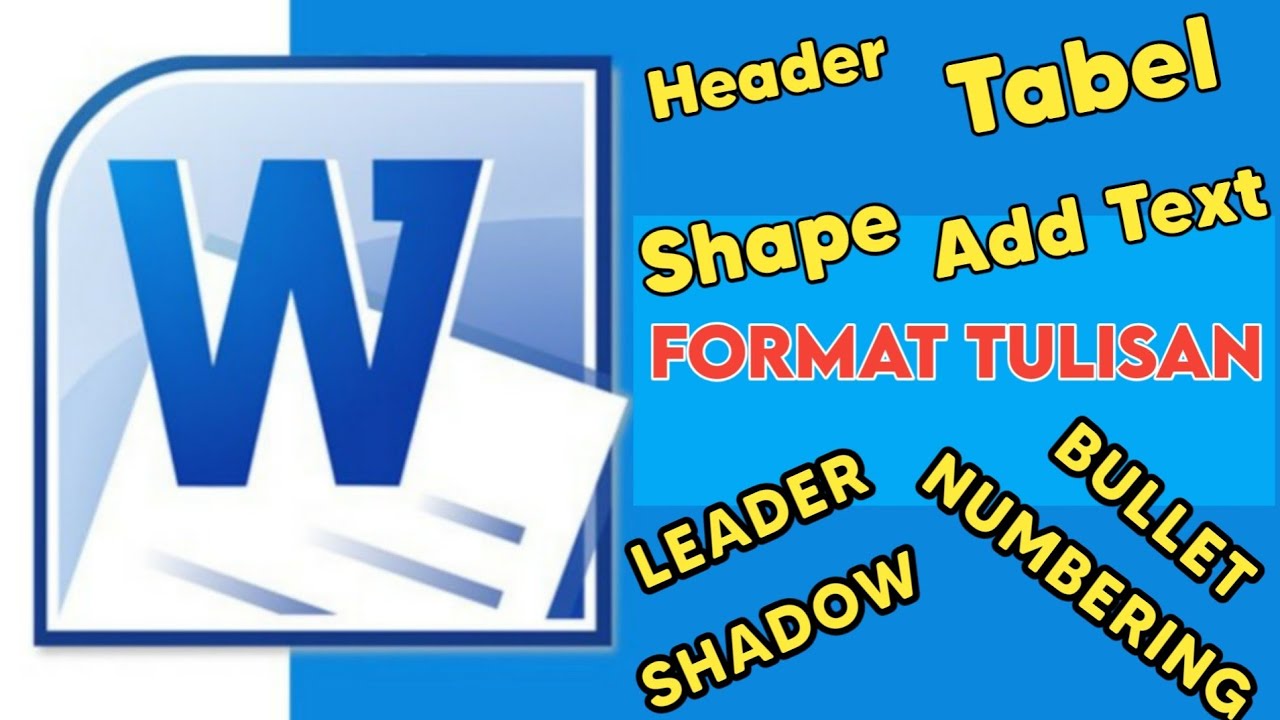 Mudah Membuat Berbagai Format Tulisan Ms Word Part #2 - YouTube