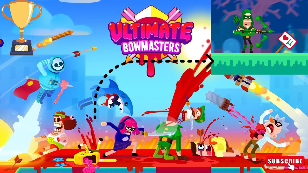 Ultimate Bowmasters Walkthrough - Green Arrow! (iOS) - YouTube