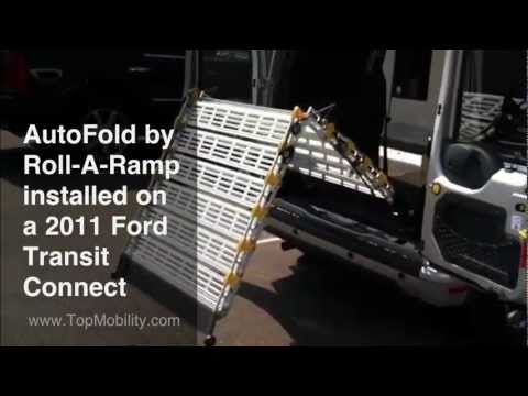 AutoFold Loading Ramp Installed on a 2011 Ford Transit Connect - YouTube