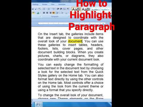 How to Highlight Paragraph Ms word #shorts - YouTube