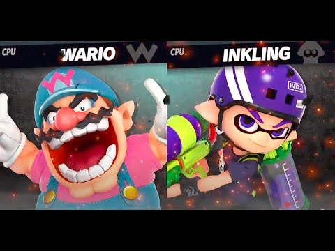 SBF Round 2 Wario Vs Inkling (Male) (Brawl) - YouTube