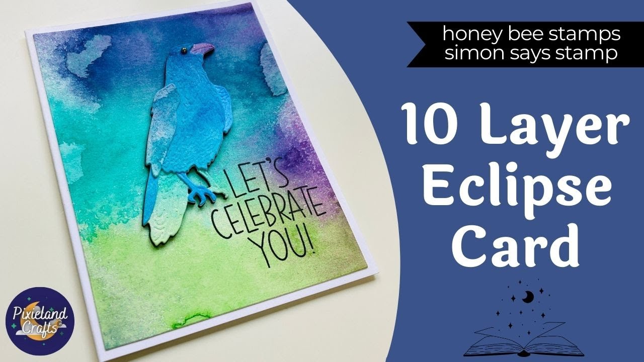 Eclipse Card Tutorial HBS Lovely Layers Crow Dies DIY Dimensional Card ...