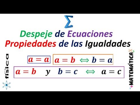 Propiedades de las igualdades - Despeje de Ecuaciones - YouTube