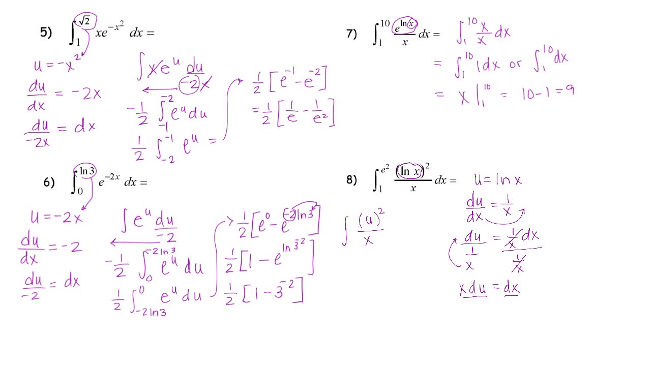 Integrals of natural log and e - YouTube