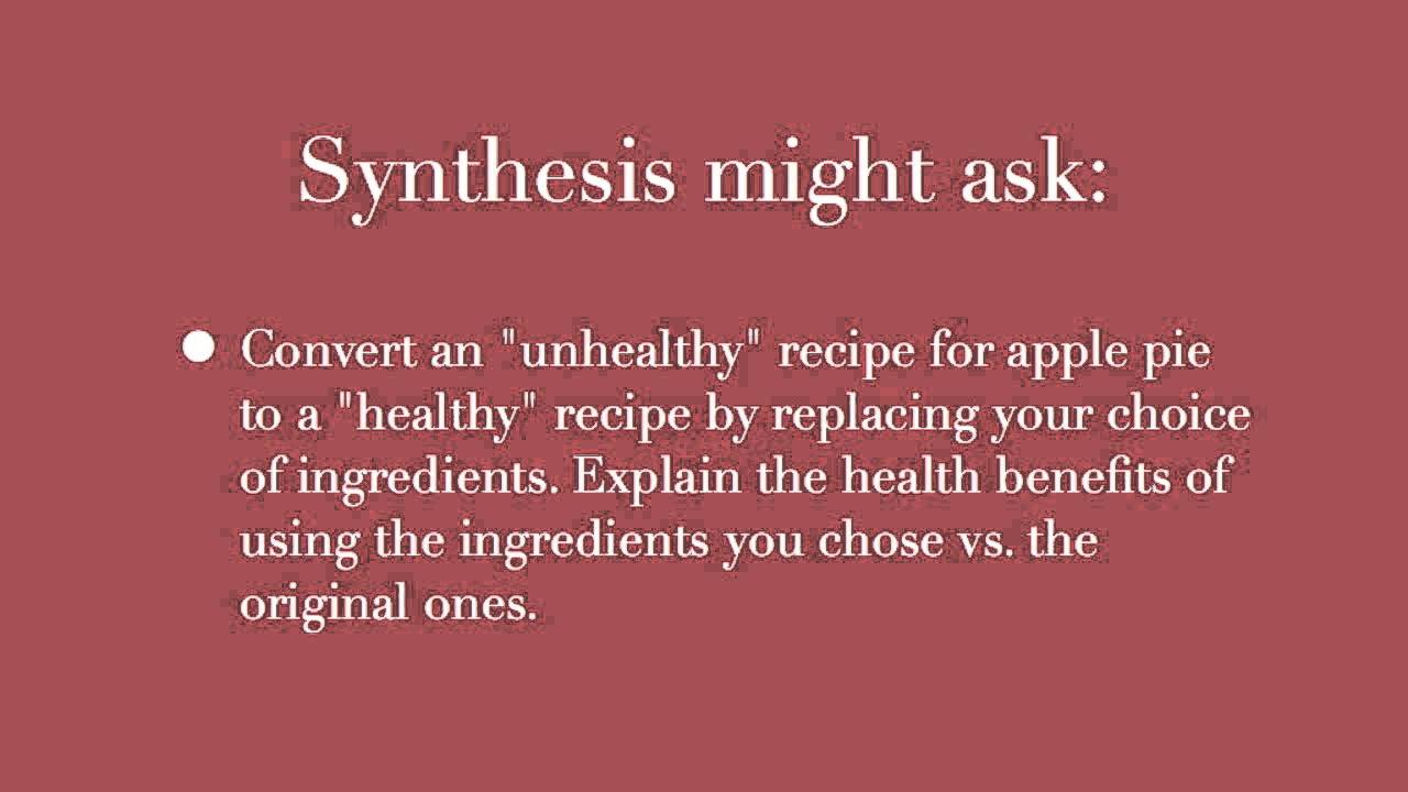 Higher Order Thinking - Synthesis - YouTube