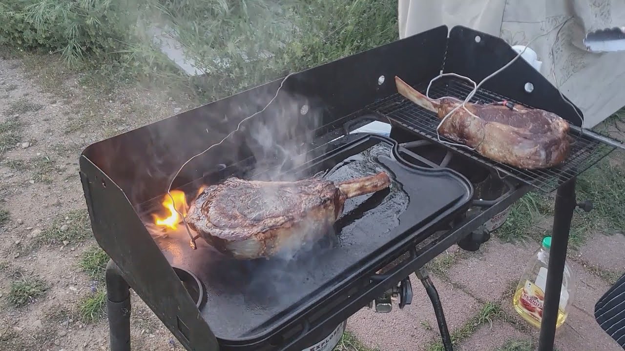 Have you ever seen these HUGE TOMAHAWK STEAKS, Grill them if you got ...
