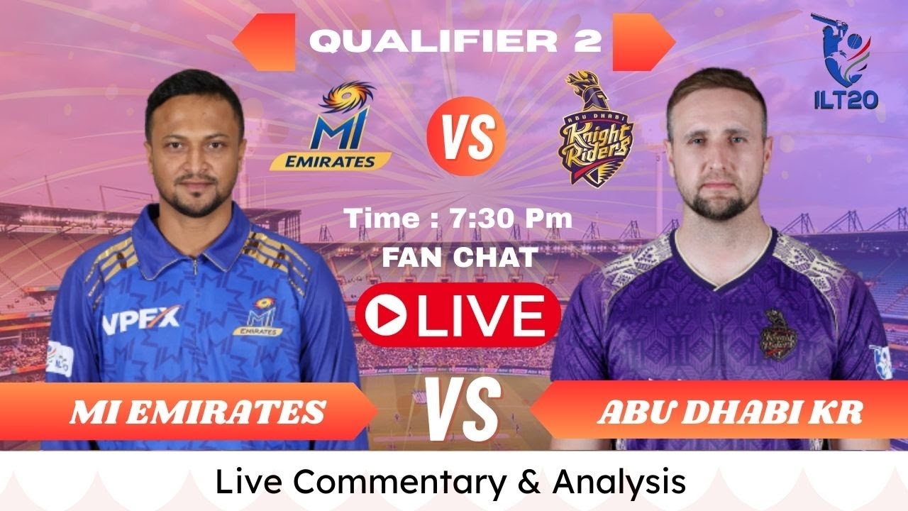 Ilt20 Live | Mi Emirates Vs Abu Dhabi KR Live Match | Live Score ...