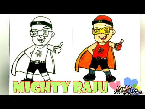 #EZDRAW | Mighty Raju | Easy to draw Mighty Raju | - YouTube