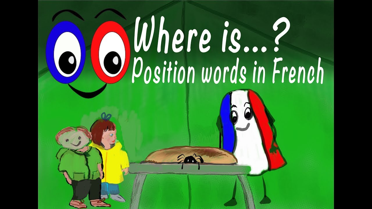 'Position' words in French 1 - Franco au Camping - YouTube