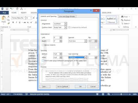 Apply justified alignment to the second paragraph, indentation of the ...