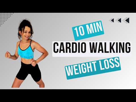 10 MIN CARDIO WALKING WORKOUT FOR WEIGHT LOSS - Walk at Home & Lose Weight